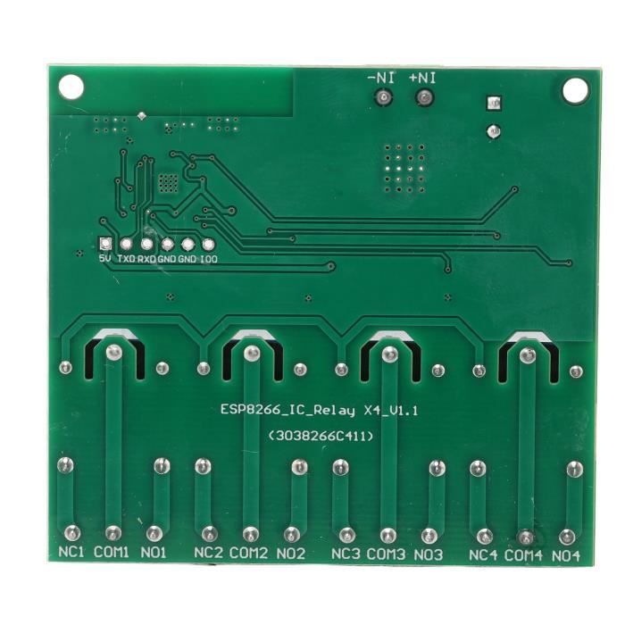 DEX module de relais WiFi Module de relais à 4 canaux ESP8266 Puce WiFi ...