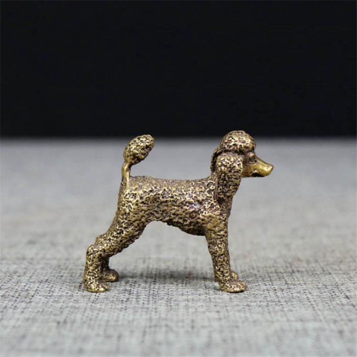 OBJET DECORATIF,Dog Figurines--Statue de chien Feng Shui en cuivre pur ...