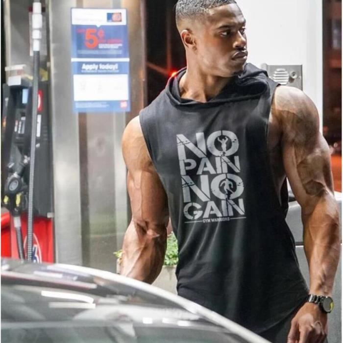 Debardeur a capuche Bodybuilding pour homme Marque Gym Clothing Gris Gris Cdiscount Pret a Porter