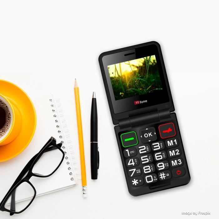 Téléphone portable pliable TTfone TT660 pour personnes âgées, design ...