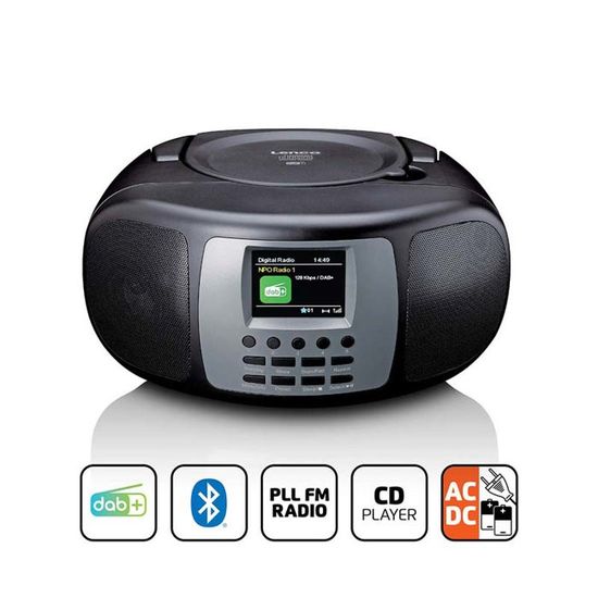 Radio portable DAB+/FM - Lenco - SCD-860BK - Bluetooth - Lecteur CD - Écran couleur TFT LCD 2,4 ...