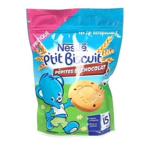 NESTLÉ P'tit Biscuit aux pépites de chocolat 150 g - Dès 15 mois ...
