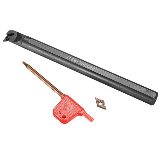 S12M-SDUCR07 Tour CNC Barre d'Alésage Porte Outil de Tournage + Inserts + Clés - Cdiscount Bricolage