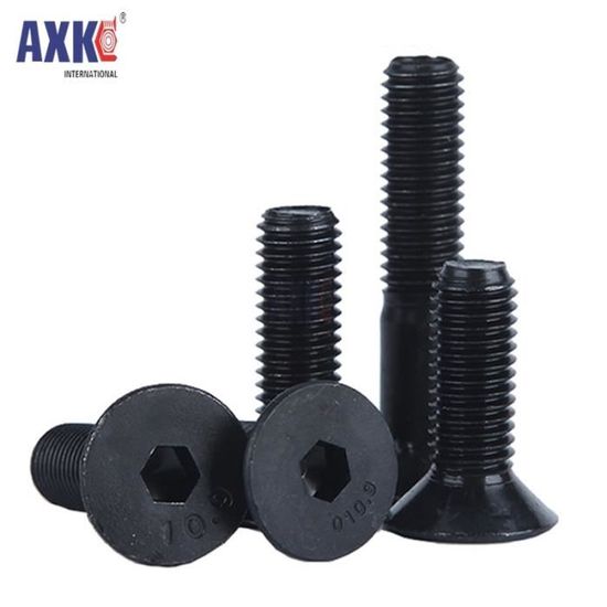 M3-30mm(50pcs) -Vis à tête plate hexagonale en acier allié de qualité ...