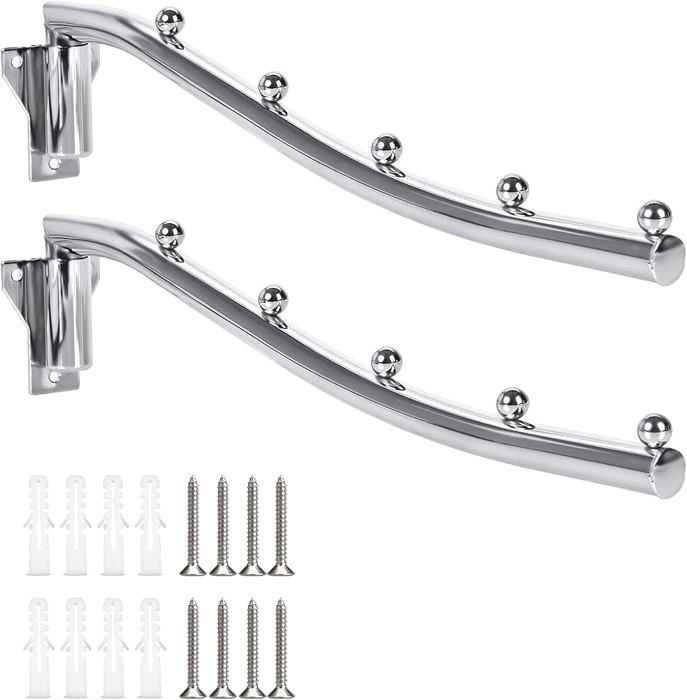 Porte Cintre Mural Rabattable,Lot de 2 Etendoir Mural Rabattable en ...