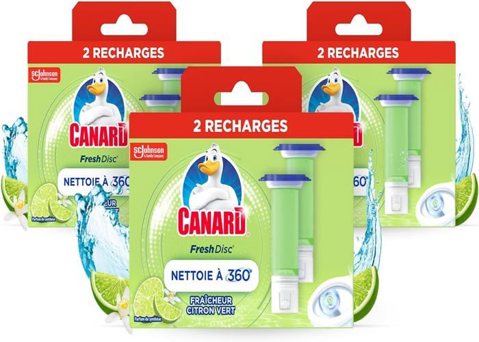 Canard WC Fresh Disc Recharges Citron Vert - Bloc WC Sans Cage ...