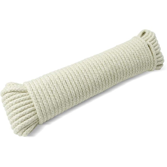 Corde à linge d'extérieur, corde à linge tressée polyvalente en coton ...