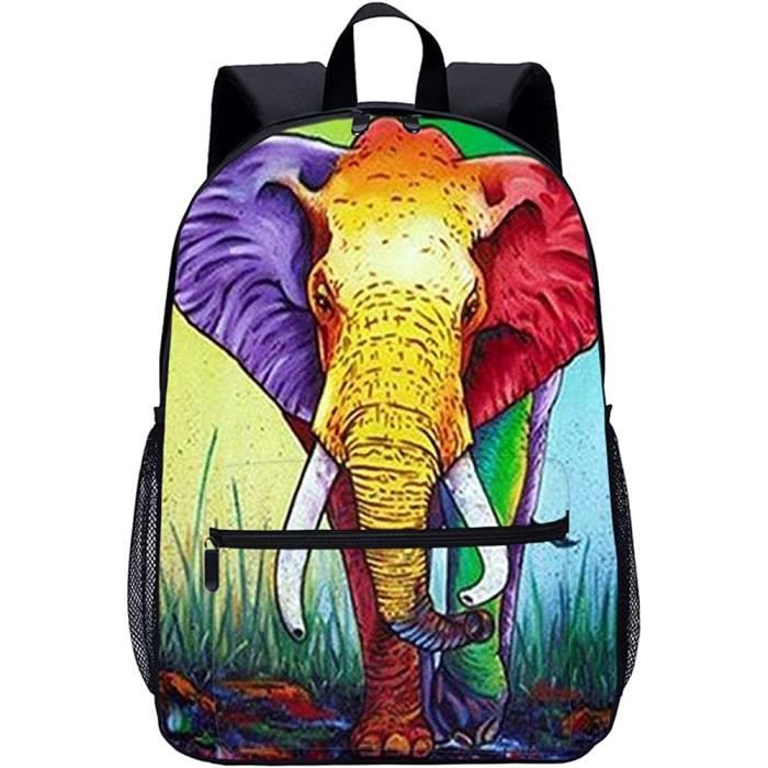 Sac À Dos Éléphant Dessin Animé Sac À Dos Écolière Sac À Dos Coloré À ...