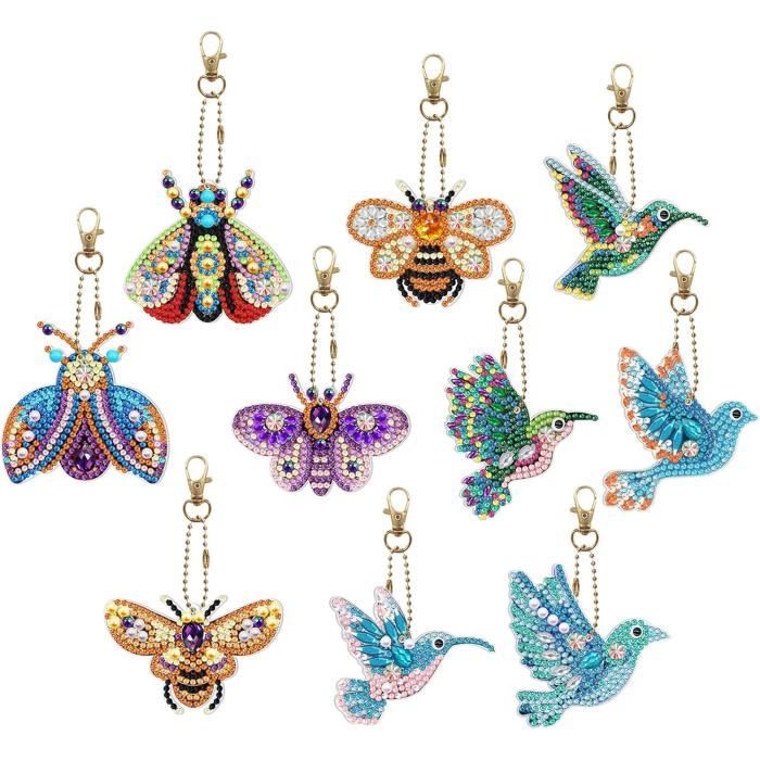 Kit De 10 Porte-Clés 5D À Faire Soi-Même, Peinture Diamant Double Face ...