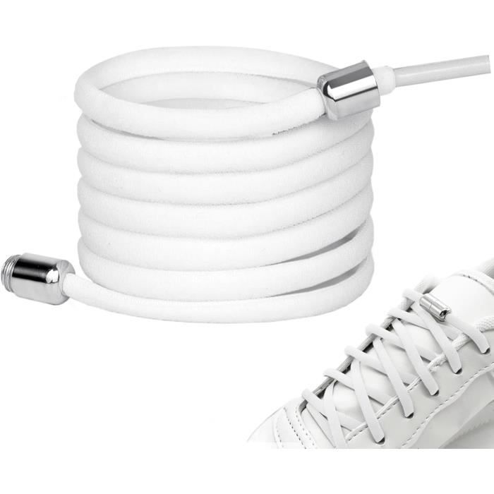 Lacet Elastique Adulte Blanc, Lacets Elastique Enfant Avec Fermeture En ...