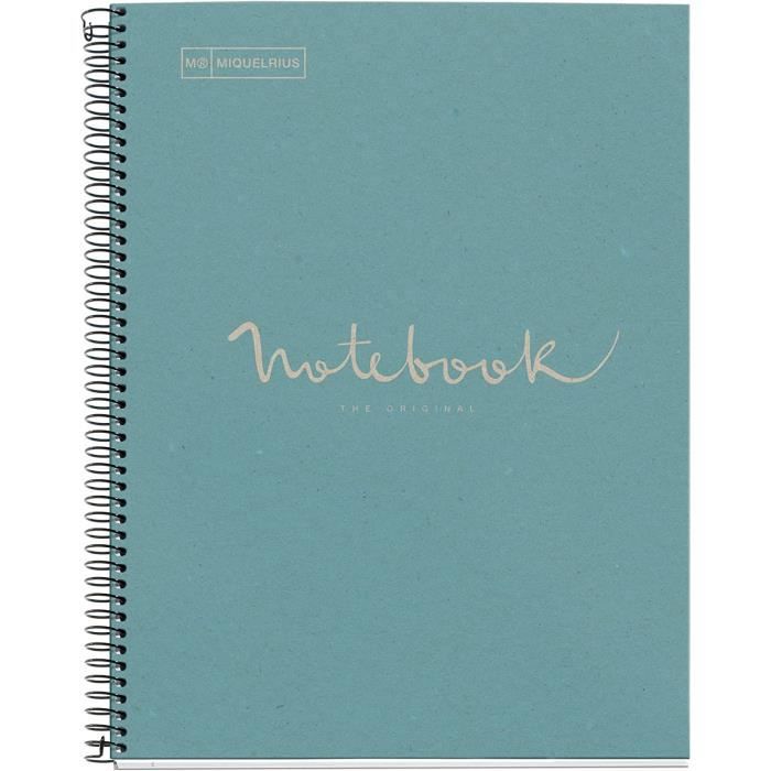 Cahier Notebook 100% Recyclé, 1 bande de couleur, A4, 80 feuilles avec ...