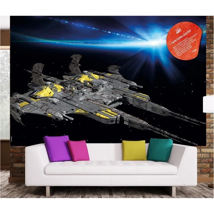 Papier Peint Chambre d'Enfant Vaisseau Spatial - GREAT ART - Modèle ...