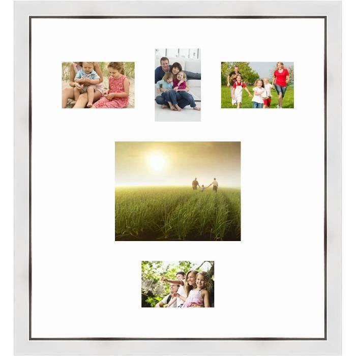 Cadres Photos pêle mêle multivues Super Blanc 3 Photo(s) 15x10 and 1 ...