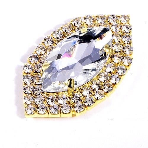 Ecusson Strass à Coudre En Verre Strass 1 Pièce Avec Griffe Strass