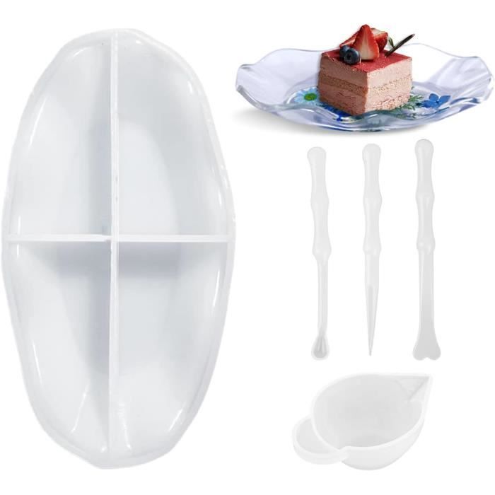 Moule Resine Epoxy, Moule Resine Epoxy Plateau Avec 3 Outils, Silicone ...