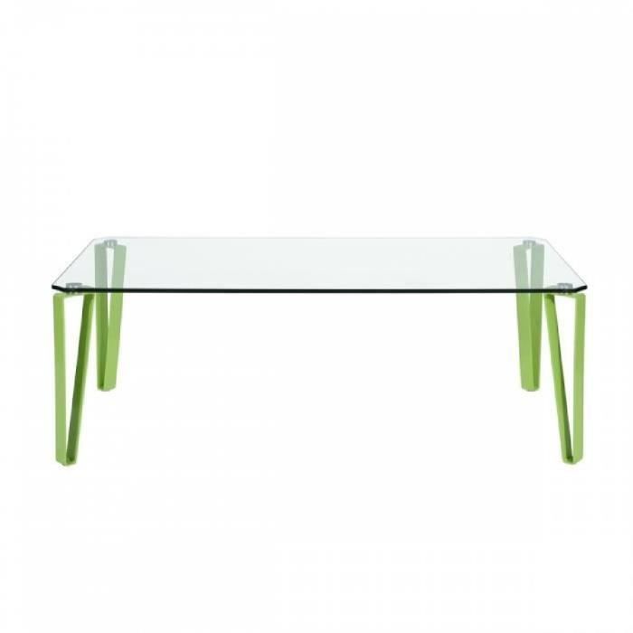 Table basse en verre Percy vert Vert - Cdiscount Maison