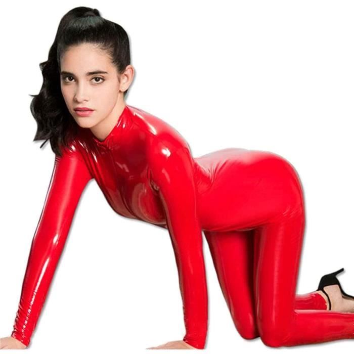 Catwoman Costume Combinaison Sexy Dames Wetlook Cat Cosplay Tenues