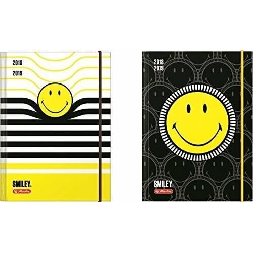 'herlitz 50015672 Agenda scolaire"Smiley Black & Yellow 2018/19, motifs ...