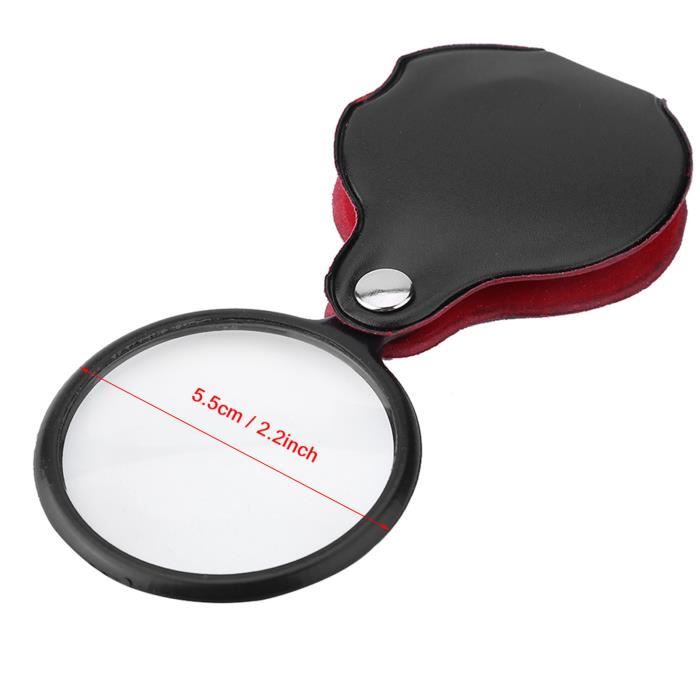 Pwshymi loupe pliable 8X Mini Loupe de bijoux de poche pliable Loupe ...