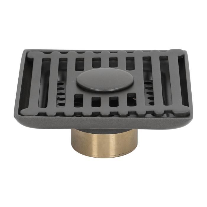 Qiilu Drain de sol carré de 4 pouces Siphon de Sol de Douche carré en ...