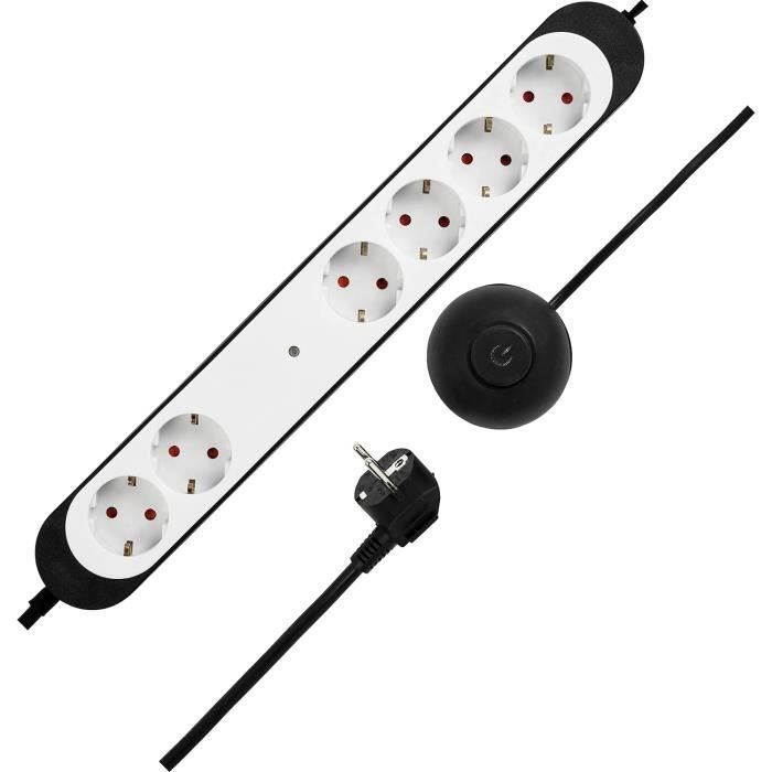 Multiprise 0012601103 Multiprise 6 Prises Câble 1,5 M Max. 3500 W ...