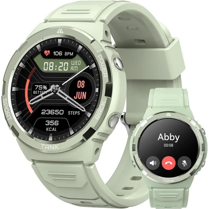 Montre Connectée Femme Homme, 1.3" Écran Toujours Activé Amoled 50 Jours D'Autonomie 5Atm ...