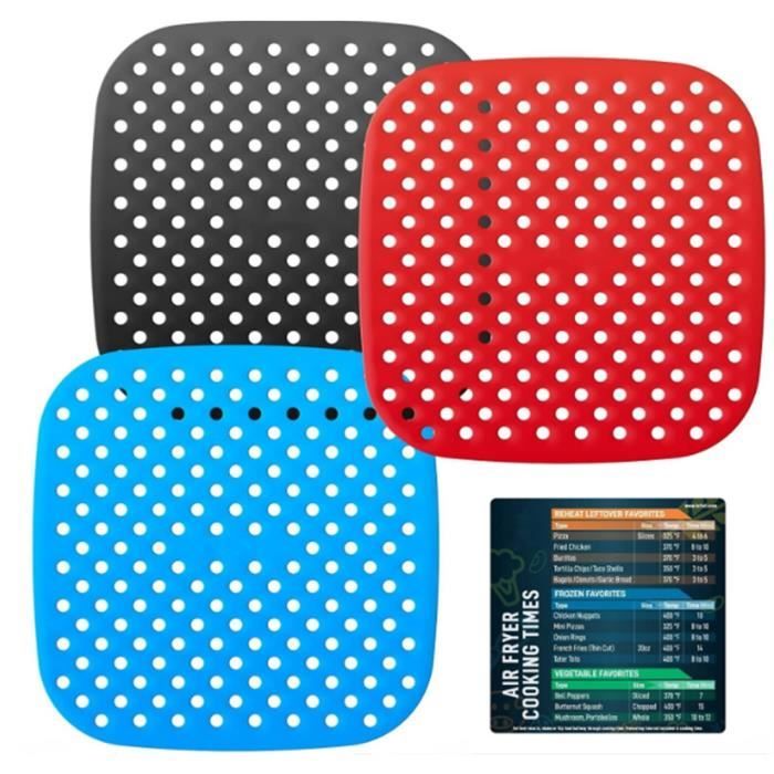 Doublures de Friteuse à Air en Silicone RéUtilisables avec Plaque de ...