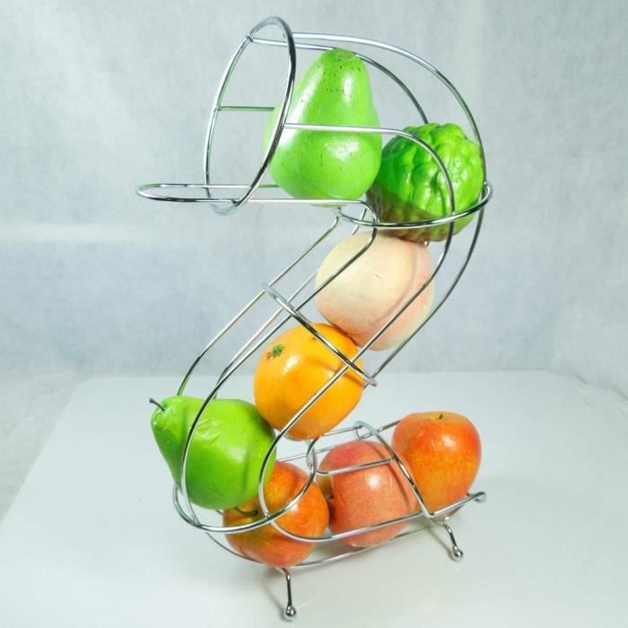 Distributeur à Fruits, Porte-Fruits Wired MéTal Corbeille Agrumes Pomme ...