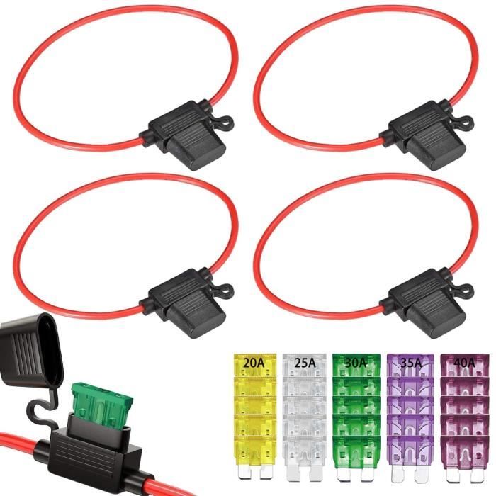 GTIWUNG 5 Pièces 10AWG Porte Fusibles Moyen Lame Enfichable Etanche ...