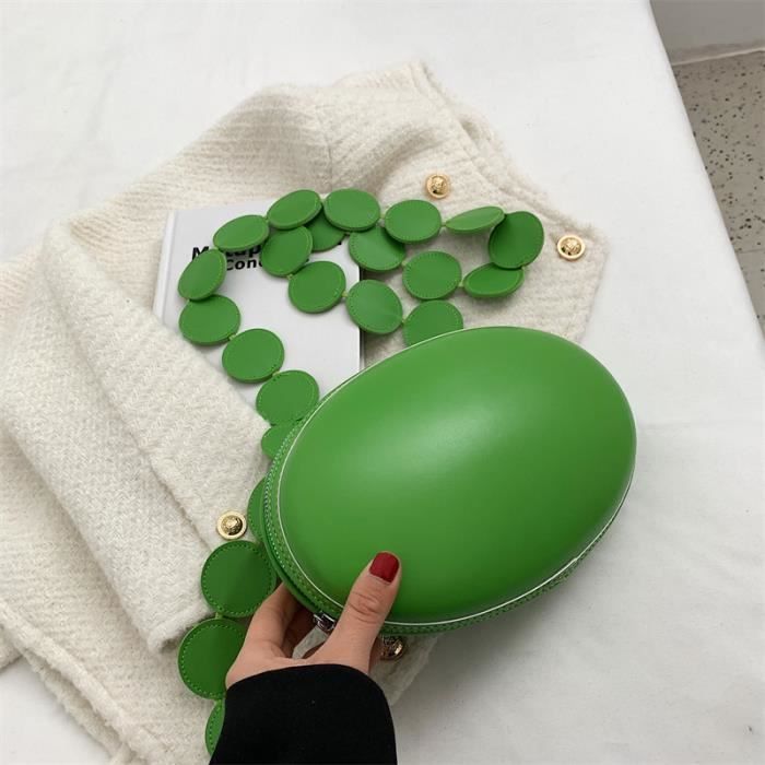 Vert Sac à main rond chic pour femmes, sacs à bandoulière, marque de ...