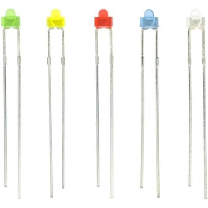 100Pcs 1.8Mm Led Diode Light Diffused Assorted Kit Green Blue White ...