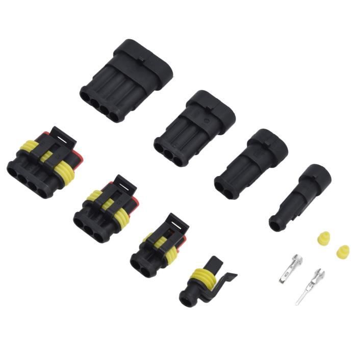 VBESTLIFE Connecteur Électrique Étanche Auto Assortiment Mâle Femelle ...