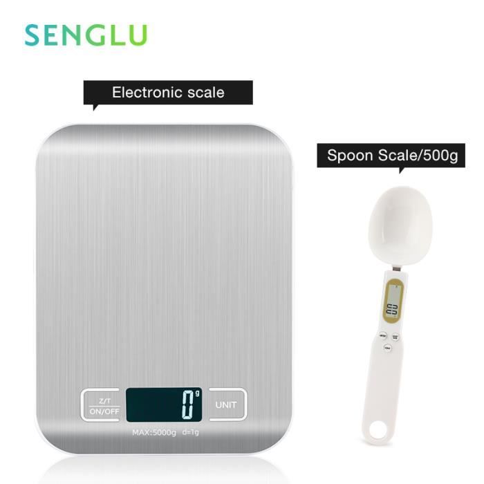 BALANCE CULINAIRE ELECTRONIQUE,White-Spoon Scale-10Kg--Balance de ...