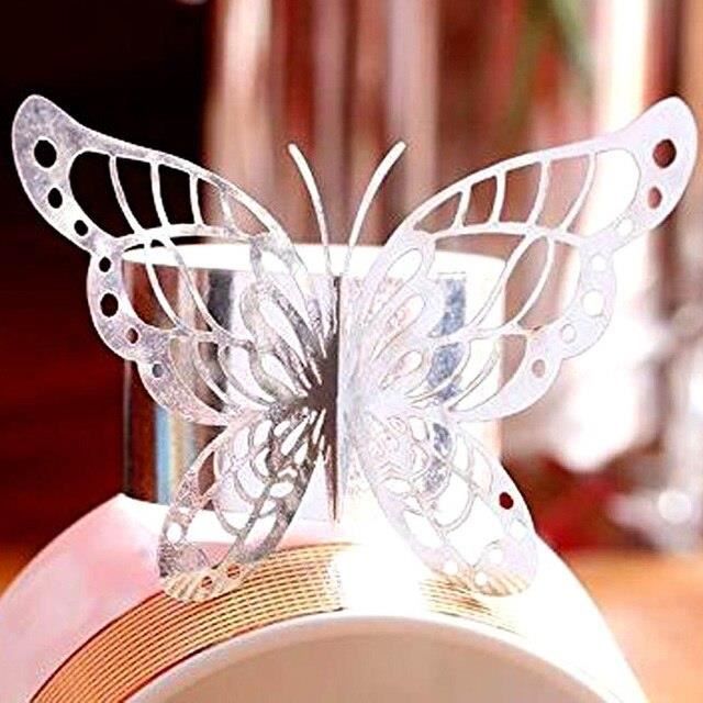 SERVIETTE DE TABLE,Glossy Silver-5.8x21cm--Anneaux de serviette en ...