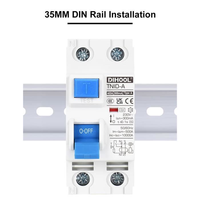 Disjoncteur Différentiel Rcd Type A Fi - Interrupteur Fi Din - Rail Din ...