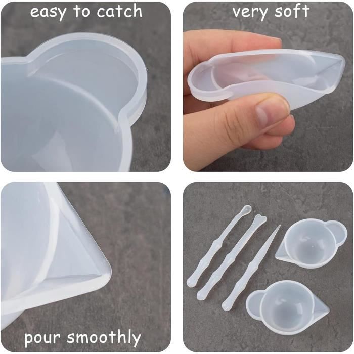 Moule Resine Epoxy, Moule Resine Epoxy Plateau Avec 3 Outils, Silicone ...