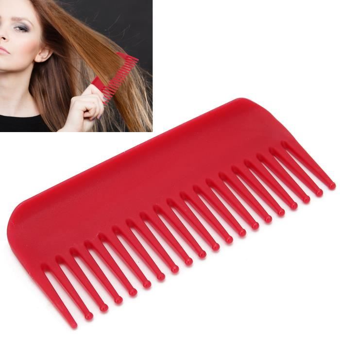 Peigne à dents larges - DRFEIFY - Flexible - Résistant - Noir/Rouge ...