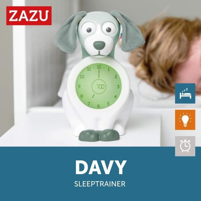Davy The Dog Clock - Horloge D'Entraînement Au Sommeil Et Veilleuse ...
