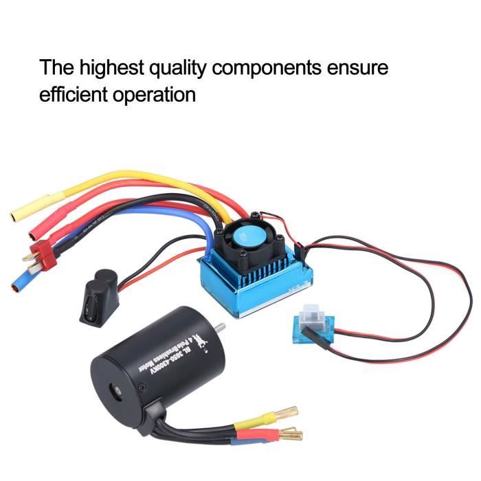 HURRISE Moteur 3650 et ESC 60A 3650 4300KV 4P Brushless Motor + 60A ...