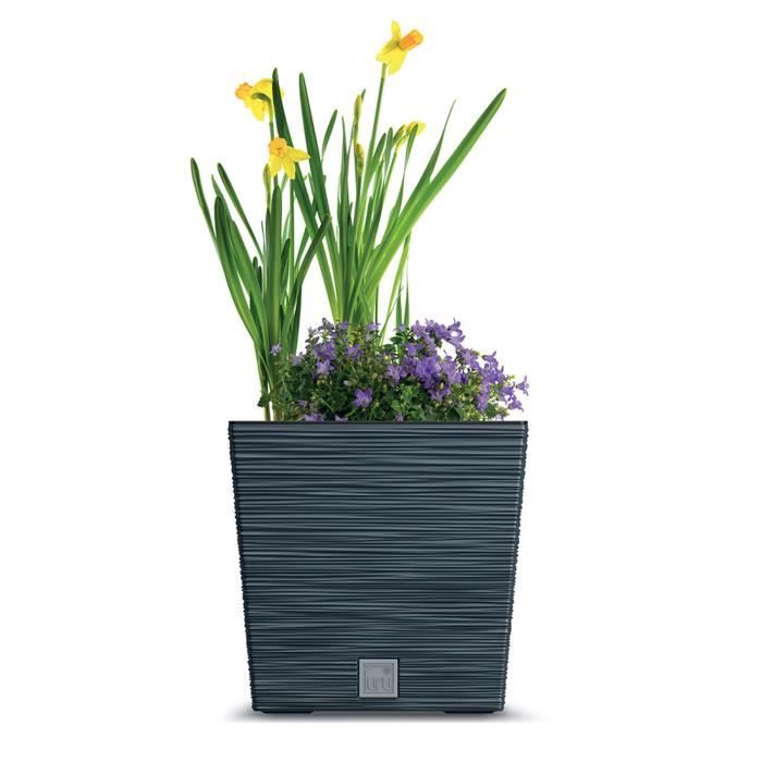 Jardiniere Prosperplast Furu Square Low pot de fleurs avec insert ...