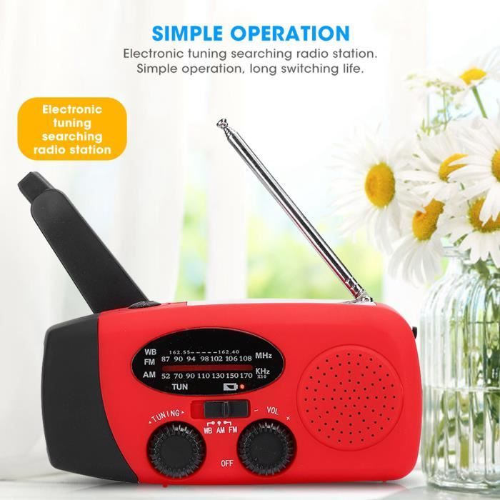 Radio de charge solaire Démarrage Manuel ABS, Radio Personnelle à ...