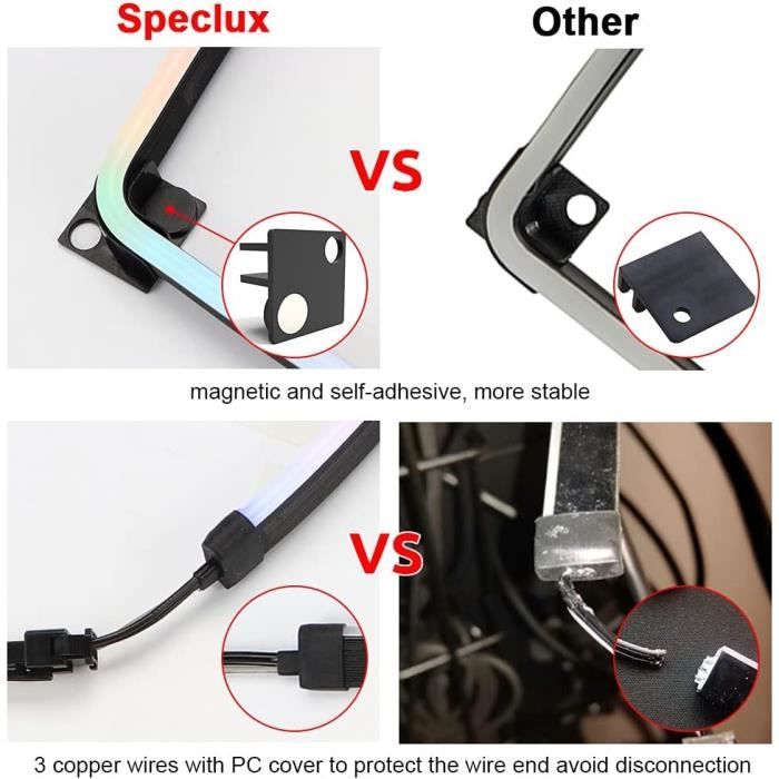 Neon Digital Rgb Led-Strip Combo-Set Bande Led Pc 400Mm Rgb 5-V-3-Pin ...