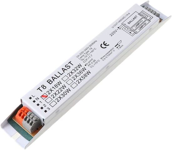 MINGSTORE T8 220-240V AC 2x58W Ballast électronique à Large Tension Ballasts de Lampe ...