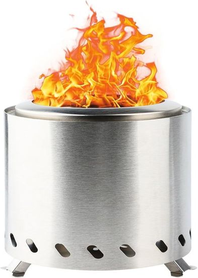 Howeifull Foyer de Table Portable en Acier Inoxydable, Poêle à feu de ...