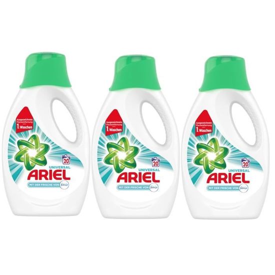 ARIEL Universal Febreze Liquide détergent 20 charges de lavage (Pack de ...