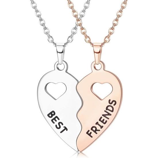 Collier Amitié pour 2, Collier pour Femme Filles, Collier Best Friends ...