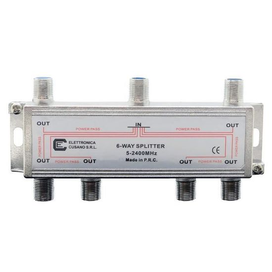 Elettronica Cusano Répartiteur/répartiteur à 6 Voies pour intérieur ...