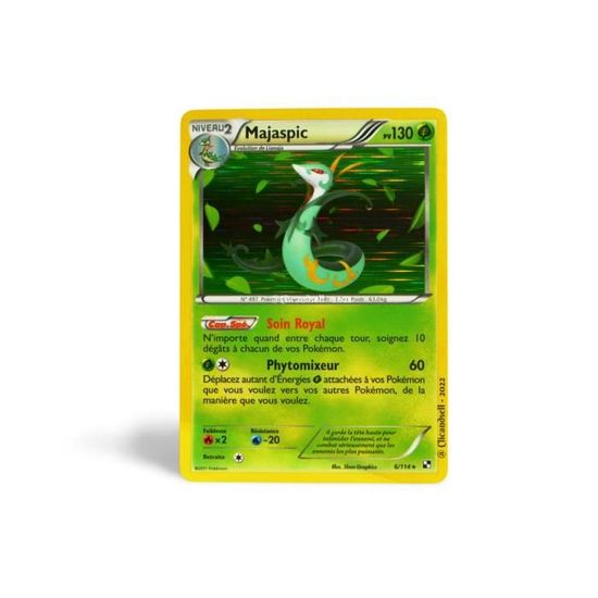Carte Pokémon Majaspic 130 PV 6-114 Noir & Blanc NEUF FR - Cdiscount ...