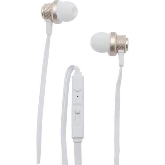 600311 - Ecouteurs Intra-Auriculaires Avec Micro Et Volume - Or[J6262 ...