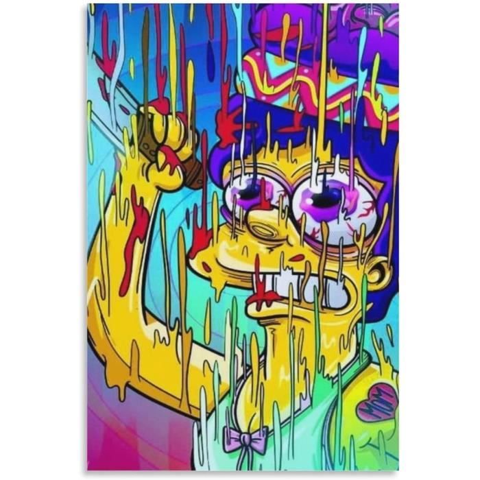 ZHICHUANG Poster sur toile The Simpsons Mary Décoration murale pour ...